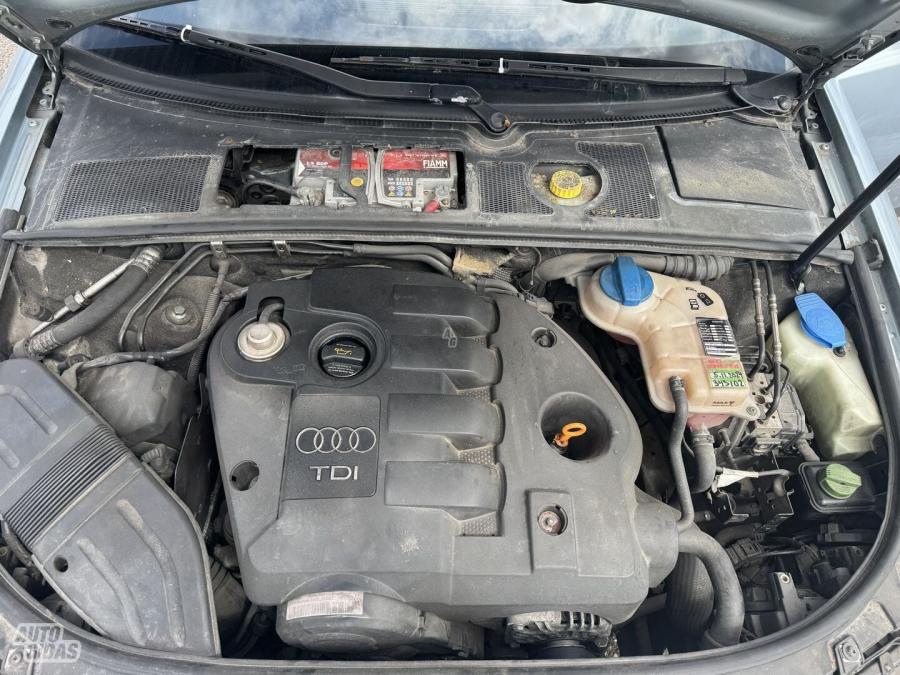 Audi A4 2003 in Vilnius, with an engine capacity of 1.90 L and mileage of 381 thousand km for 730 €, photo 13 on AUTOMOTO.COM.LV