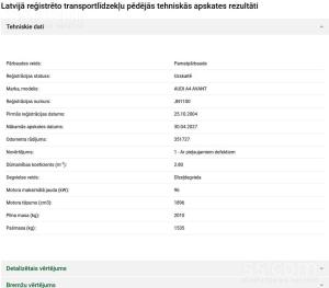 Audi A4 2004 in Riga, with an engine capacity of 1.90 L and mileage of 352 thousand km for 1550 €, photo 23 on AUTOMOTO.COM.LV
