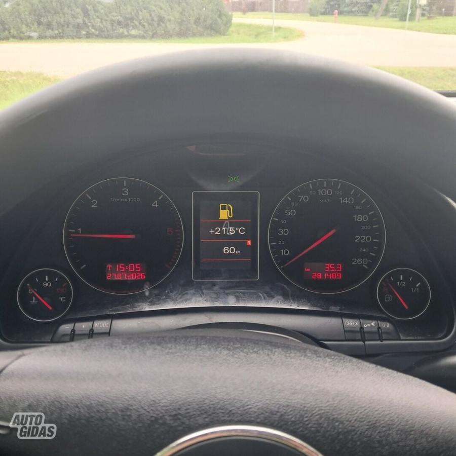 Audi A4 2004 in Marijampole, with an engine capacity of 1.90 L and mileage of 283 thousand km for 2500 €, photo 8 on AUTOMOTO.COM.LV