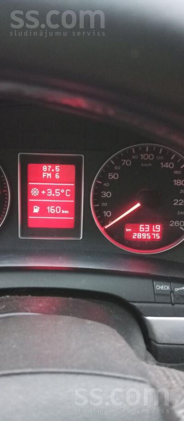 Audi A4 2006 in Daugavpils, with an engine capacity of 2.70 L and mileage of 0 thousand km for 2300 €, photo 7 on AUTOMOTO.COM.LV