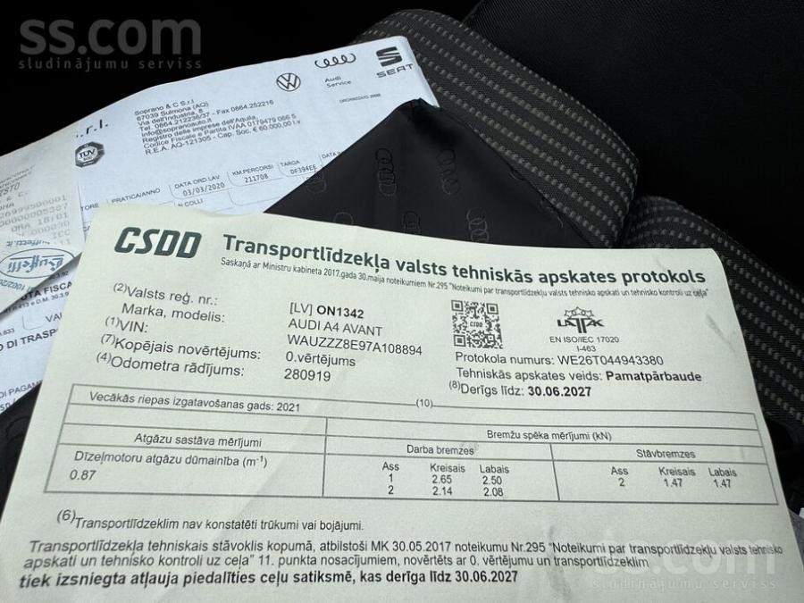 Audi A4 2006 in Daugavpils, with an engine capacity of 2.00 L and mileage of 0 thousand km for 4690 €, photo 24 on AUTOMOTO.COM.LV