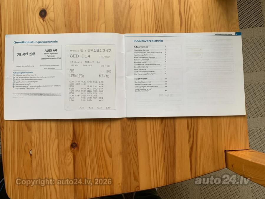 Audi A4 2008 in Valga, with an engine capacity of 1.90 L and mileage of 203 thousand km for 3950 €, photo 18 on AUTOMOTO.COM.LV