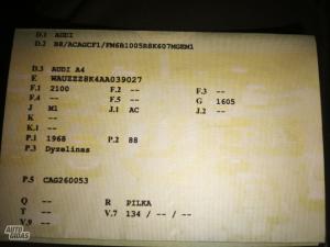 Audi A4 2009 in Kaunas, with an engine capacity of 2.00 L and mileage of 360 thousand km for 3700 €, photo 9 on AUTOMOTO.COM.LV