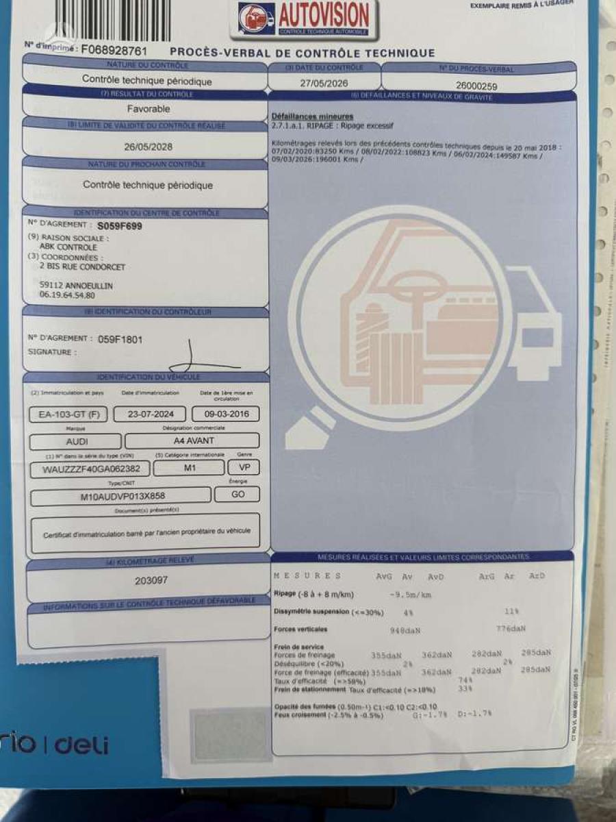 Audi A4 2016 in Kaunas, with an engine capacity of 2.00 L and mileage of 203 thousand km for 14222 €, photo 31 on AUTOMOTO.COM.LV