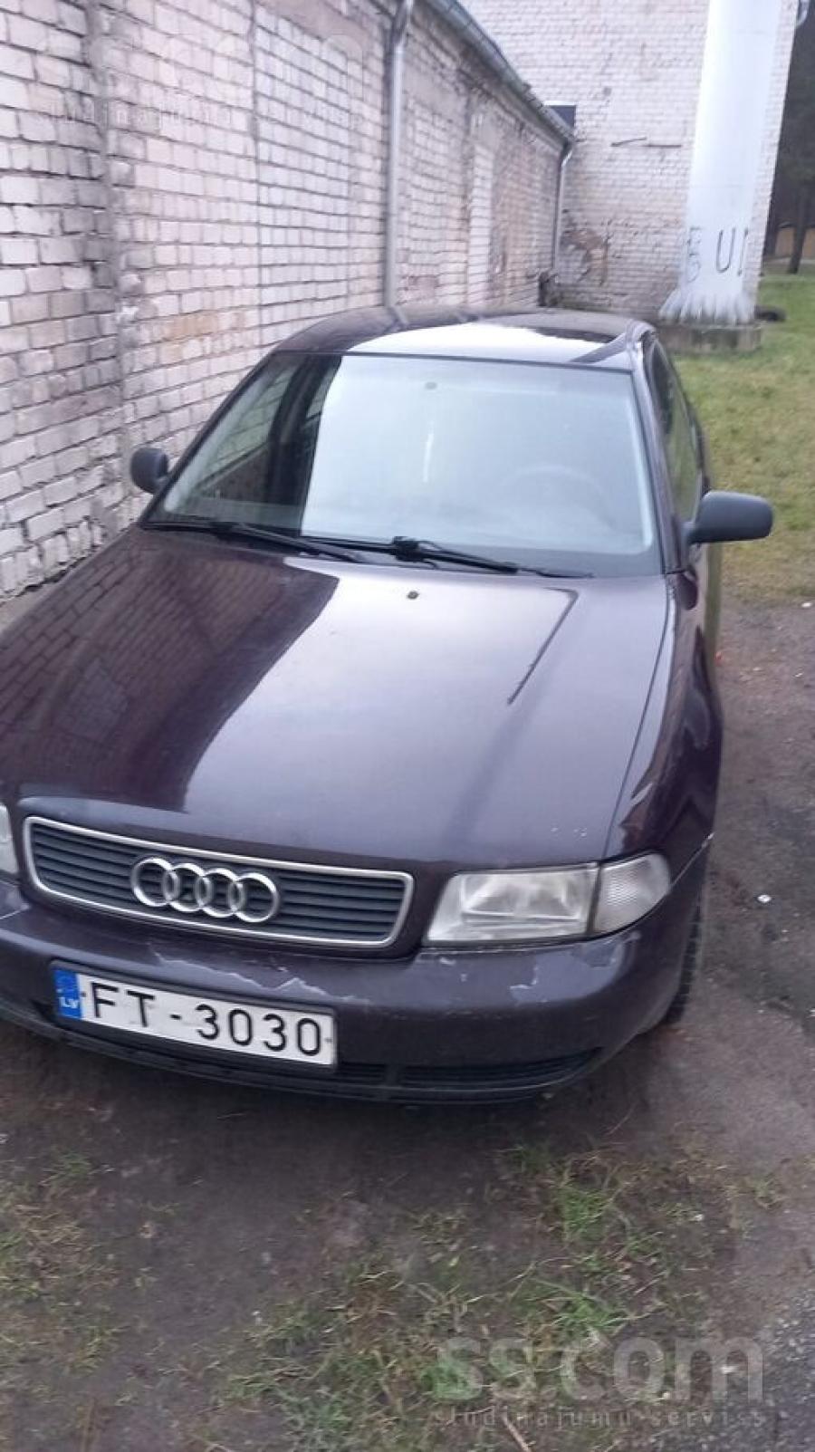 Violet Audi A4 1996 in Riga, with an engine capacity of 1.80 L and mileage of 334 thousand km for 650 €, photo 1 on AUTOMOTO.COM.LV