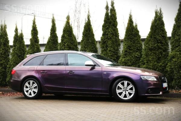 Violet Audi A4 2008 in Riga, with an engine capacity of 2.00 L and mileage of 0 thousand km for 5495 €, photo 3 on AUTOMOTO.COM.LV