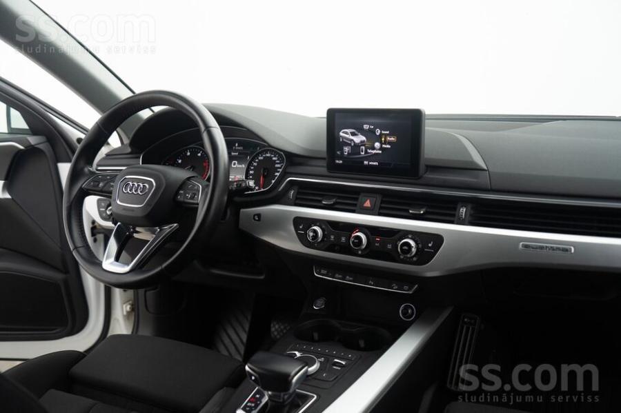 White Audi A4 2017 in Tallinn, with an engine capacity of 2.00 L and mileage of 230 thousand km for 13999 €, photo 14 on AUTOMOTO.COM.LV