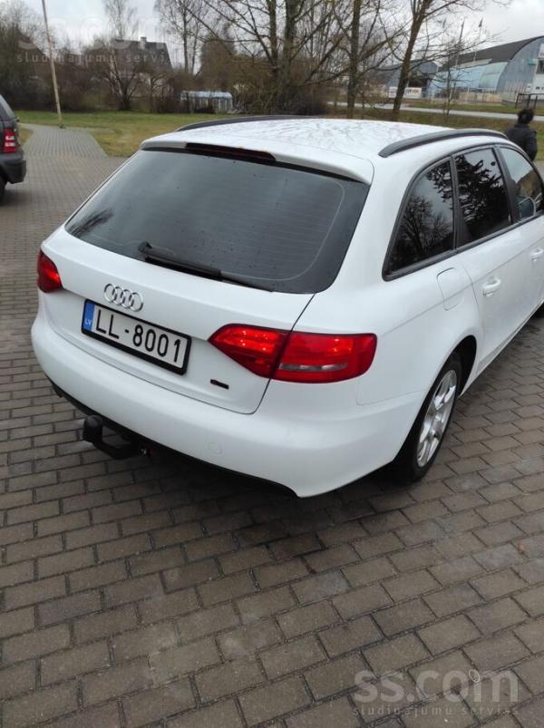 White Audi A4 2010 in Dobele, with an engine capacity of 2.00 L and mileage of 335 thousand km for 5800 €, photo 4 on AUTOMOTO.COM.LV