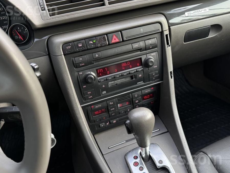 White Audi A4 2002 in Riga, with an engine capacity of 3.00 L and mileage of 282 thousand km for 3490 €, photo 21 on AUTOMOTO.COM.LV