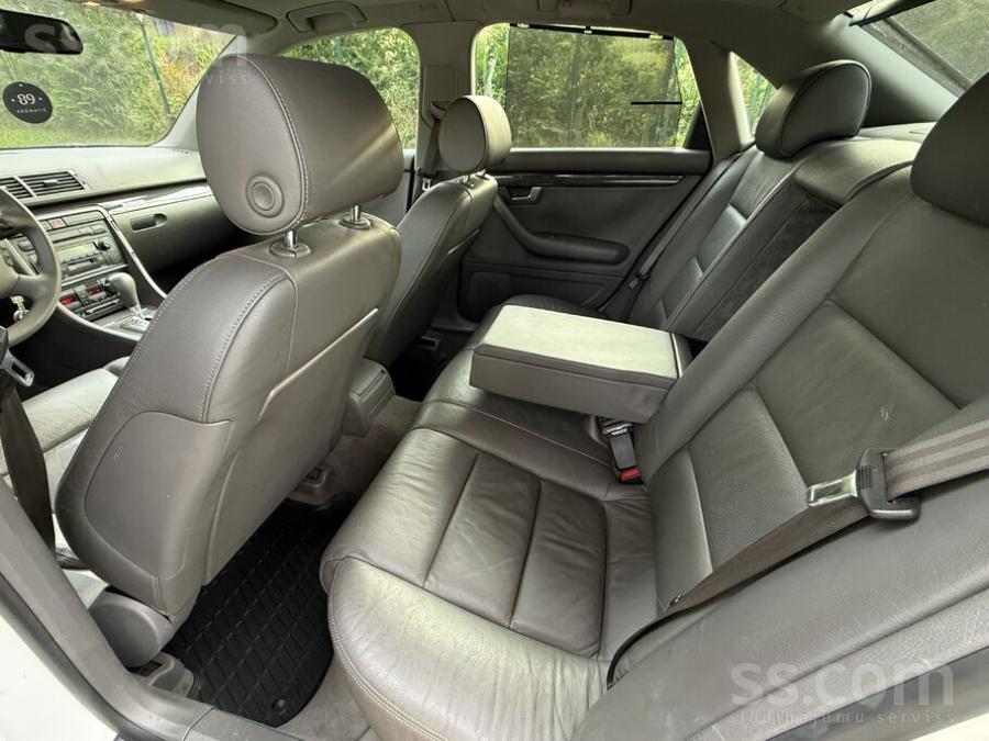 White Audi A4 2002 in Riga, with an engine capacity of 3.00 L and mileage of 282 thousand km for 3490 €, photo 24 on AUTOMOTO.COM.LV