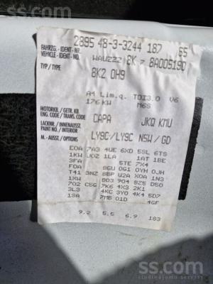 Balts Audi A4 2007 Bauska, ar dzinēja tilpumu 3.00 L un nobraukumu 300 tūkst. km par 5900 €, foto 21 vietnē AUTOMOTO.COM.LV