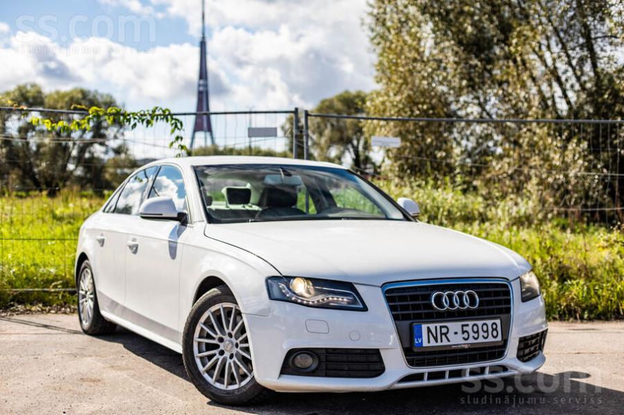 White Audi A4 2008 in Riga, with an engine capacity of 2.00 L and mileage of 360 thousand km for 5990 €, photo 3 on AUTOMOTO.COM.LV