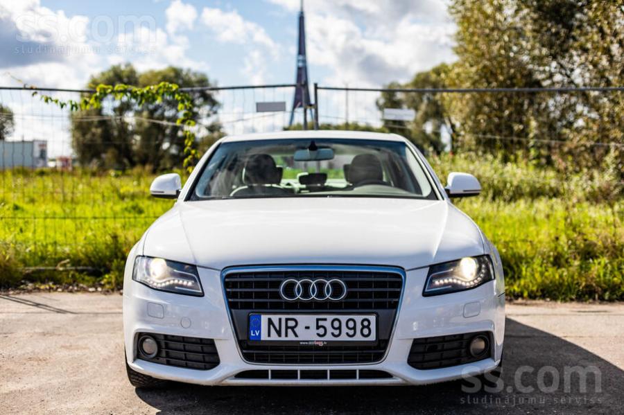 White Audi A4 2008 in Riga, with an engine capacity of 2.00 L and mileage of 360 thousand km for 5990 €, photo 4 on AUTOMOTO.COM.LV