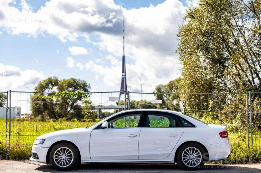 White Audi A4 2008 in Riga, with an engine capacity of 2.00 L and mileage of 360 thousand km for 5990 €, photo 5 on AUTOMOTO.COM.LV
