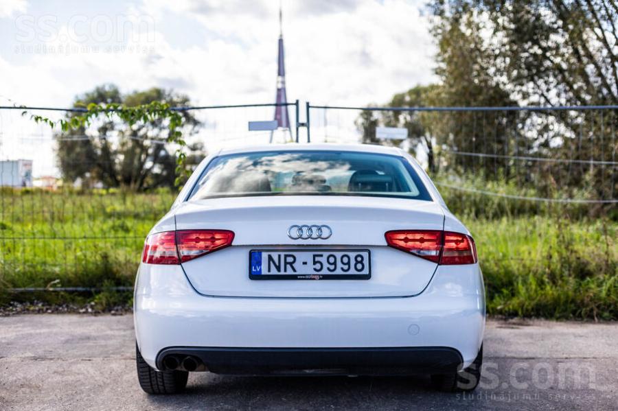 White Audi A4 2008 in Riga, with an engine capacity of 2.00 L and mileage of 360 thousand km for 5990 €, photo 9 on AUTOMOTO.COM.LV