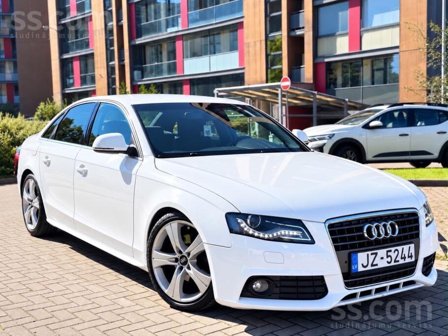 White Audi A4 2008 in Riga, with an engine capacity of 2.00 L and mileage of 360 thousand km for 3290 €, photo 1 on AUTOMOTO.COM.LV