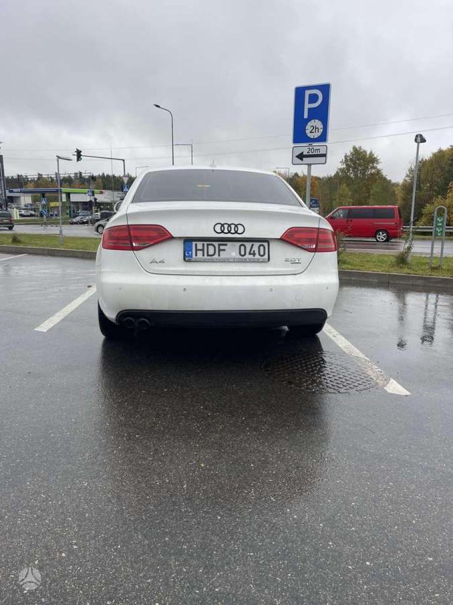 White Audi A4 2009 in Vilnius, with an engine capacity of 2.00 L and mileage of 250 thousand km for 3700 €, photo 5 on AUTOMOTO.COM.LV