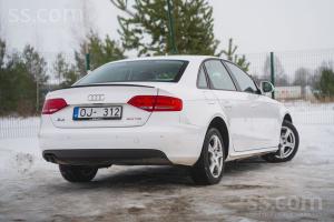 White Audi A4 2009 in Riga, with an engine capacity of 2.00 L and mileage of 379 thousand km for 6990 €, photo 6 on AUTOMOTO.COM.LV