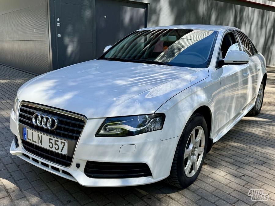 White Audi A4 2009 in Alytus, with an engine capacity of 2.00 L and mileage of 309 thousand km for 5450 €, photo 14 on AUTOMOTO.COM.LV