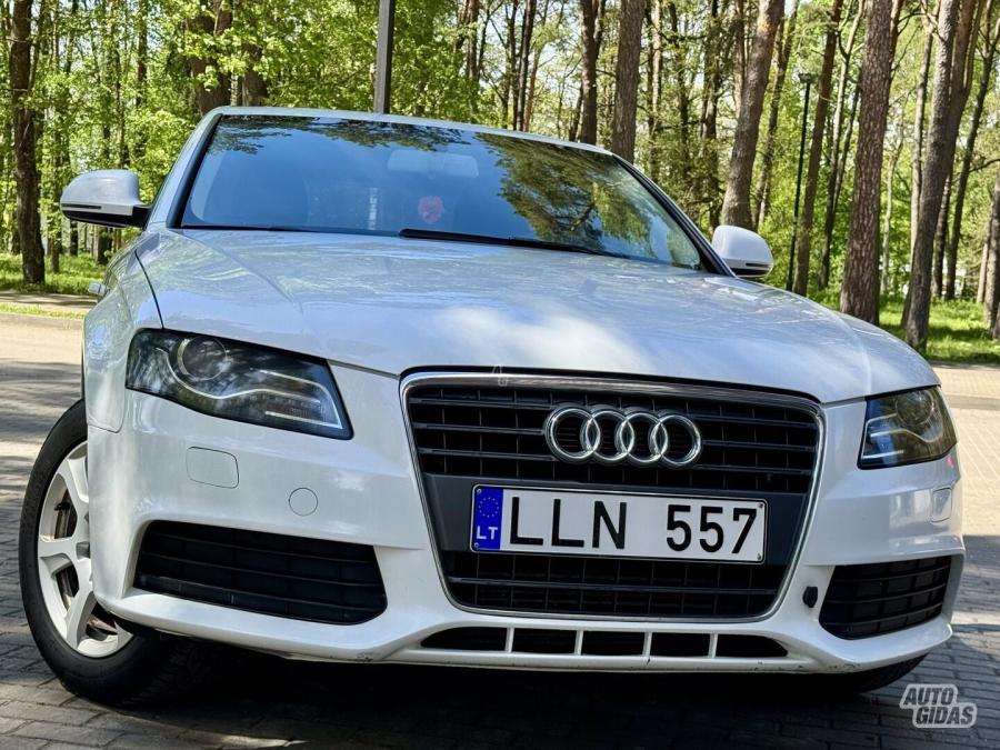 White Audi A4 2009 in Alytus, with an engine capacity of 2.00 L and mileage of 301 thousand km for 4599 €, photo 6 on AUTOMOTO.COM.LV