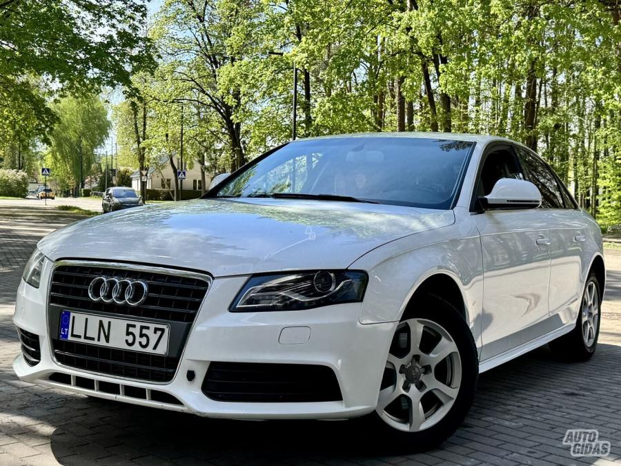 White Audi A4 2009 in Alytus, with an engine capacity of 2.00 L and mileage of 301 thousand km for 4599 €, photo 32 on AUTOMOTO.COM.LV