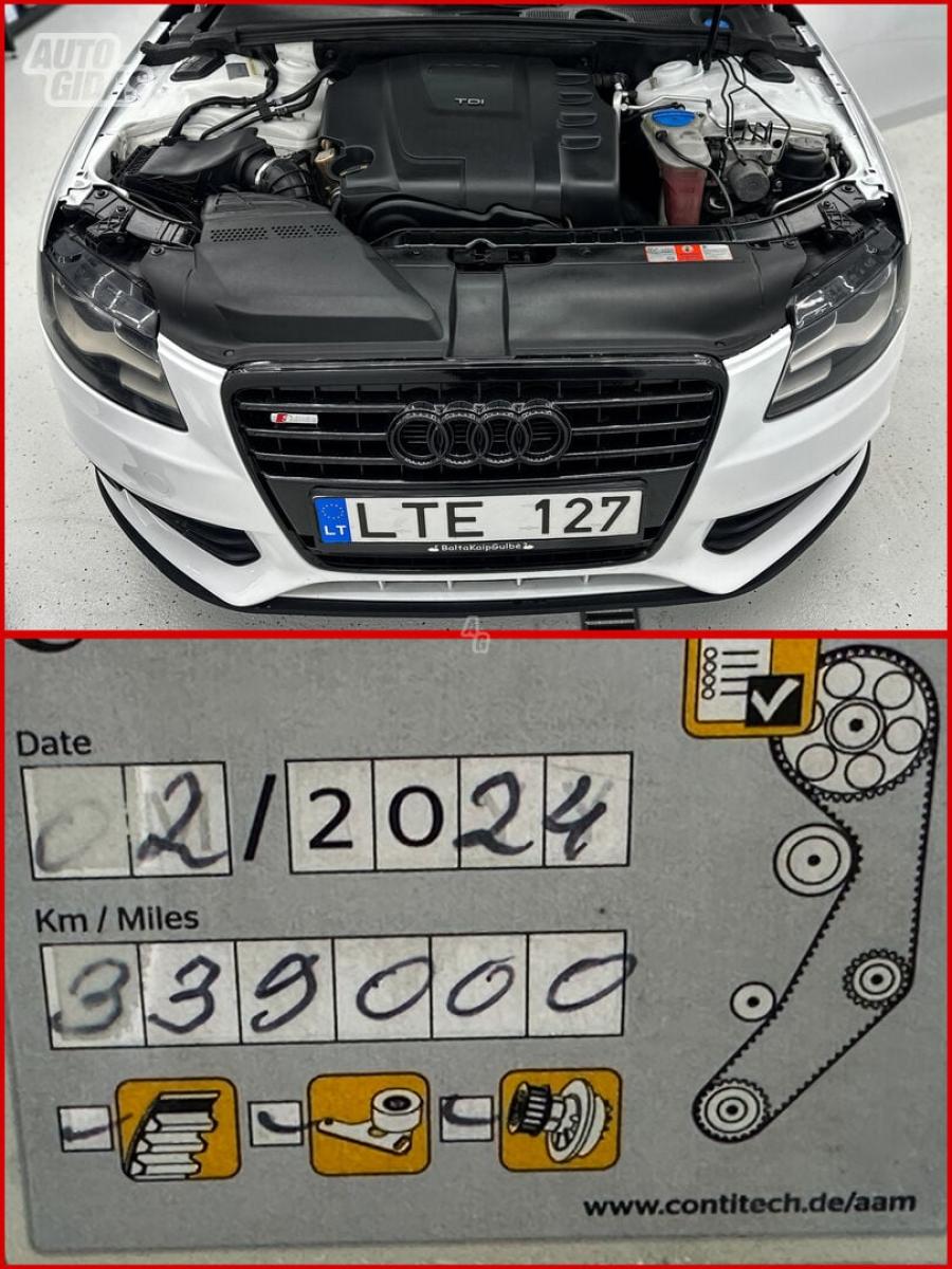 White Audi A4 2010 in Kaunas, with an engine capacity of 2.00 L and mileage of 380 thousand km for 6650 €, photo 19 on AUTOMOTO.COM.LV