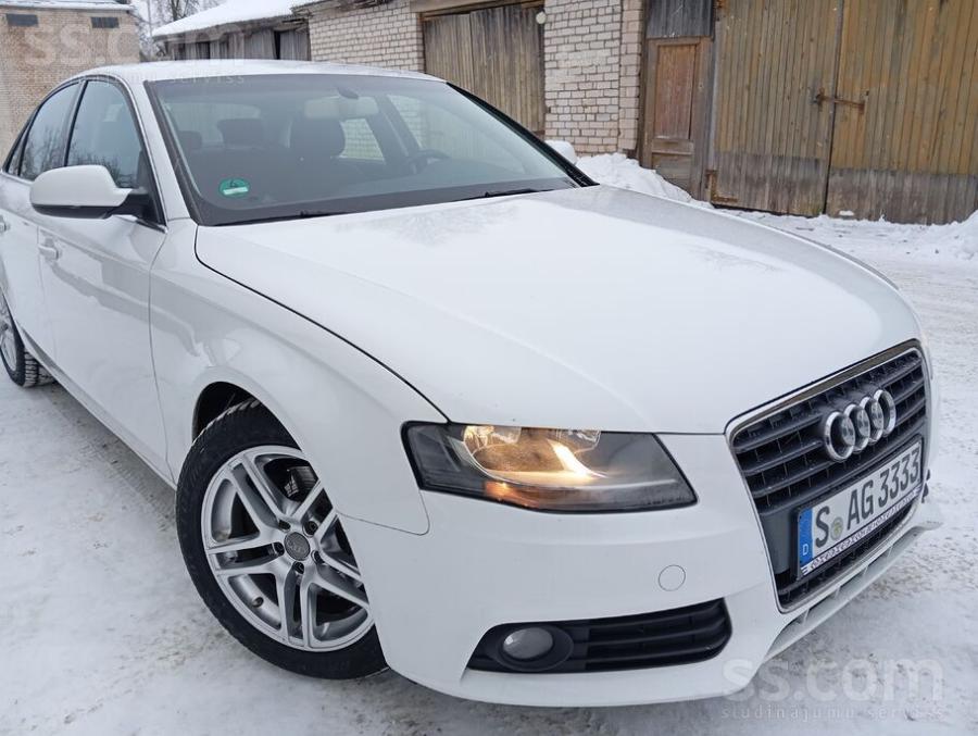 White Audi A4 2010 in Balvi, with an engine capacity of 2.00 L and mileage of 0 thousand km for 4950 €, photo 2 on AUTOMOTO.COM.LV