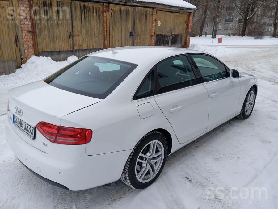 White Audi A4 2010 in Balvi, with an engine capacity of 2.00 L and mileage of 0 thousand km for 4950 €, photo 6 on AUTOMOTO.COM.LV