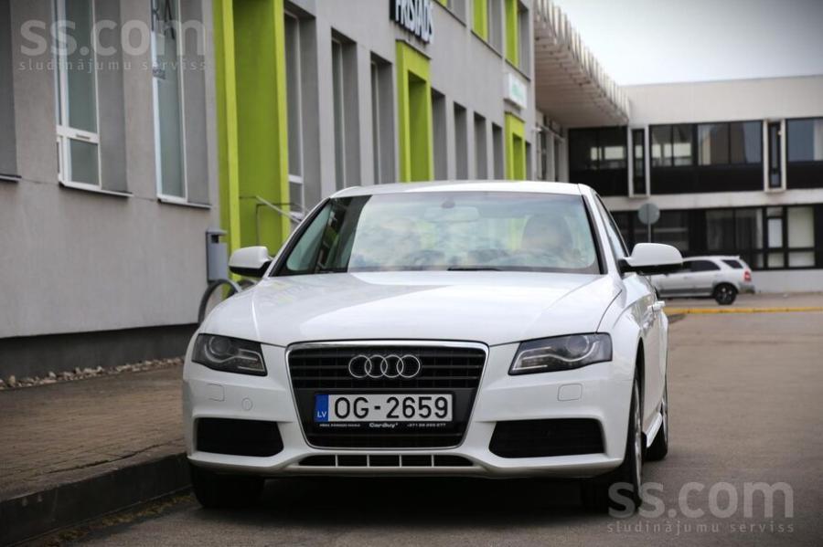 White Audi A4 2010 in Riga, with an engine capacity of 1.80 L and mileage of 277 thousand km for 5495 €, photo 1 on AUTOMOTO.COM.LV