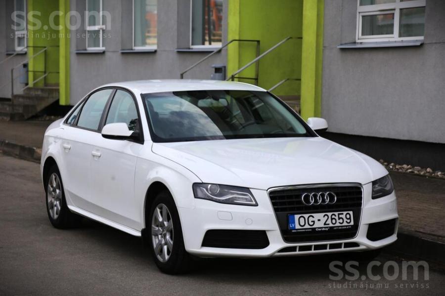 White Audi A4 2010 in Riga, with an engine capacity of 1.80 L and mileage of 277 thousand km for 5495 €, photo 5 on AUTOMOTO.COM.LV
