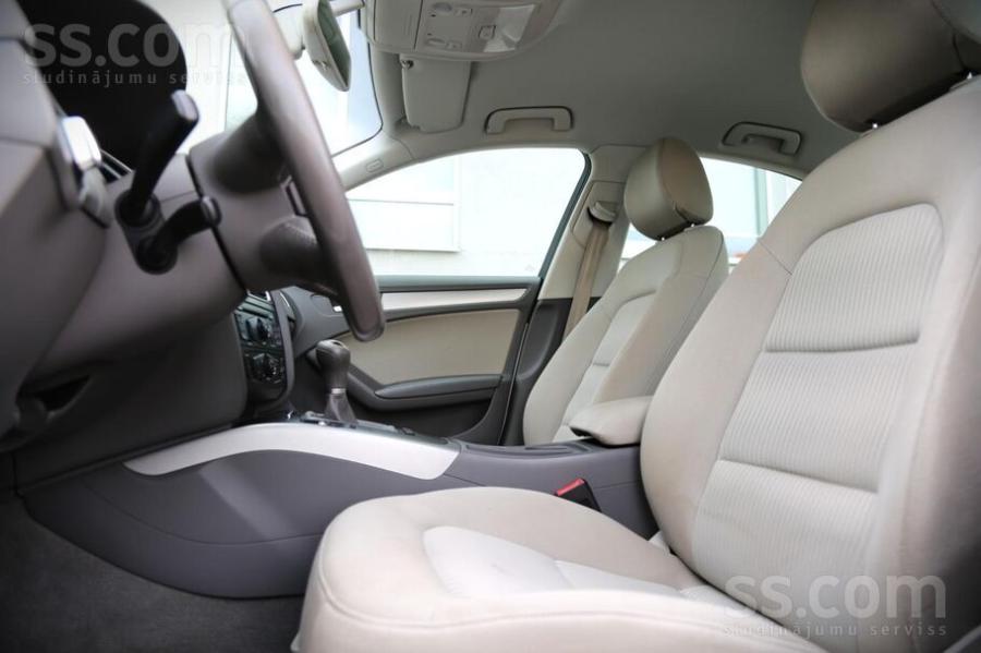 White Audi A4 2010 in Riga, with an engine capacity of 1.80 L and mileage of 277 thousand km for 5495 €, photo 12 on AUTOMOTO.COM.LV