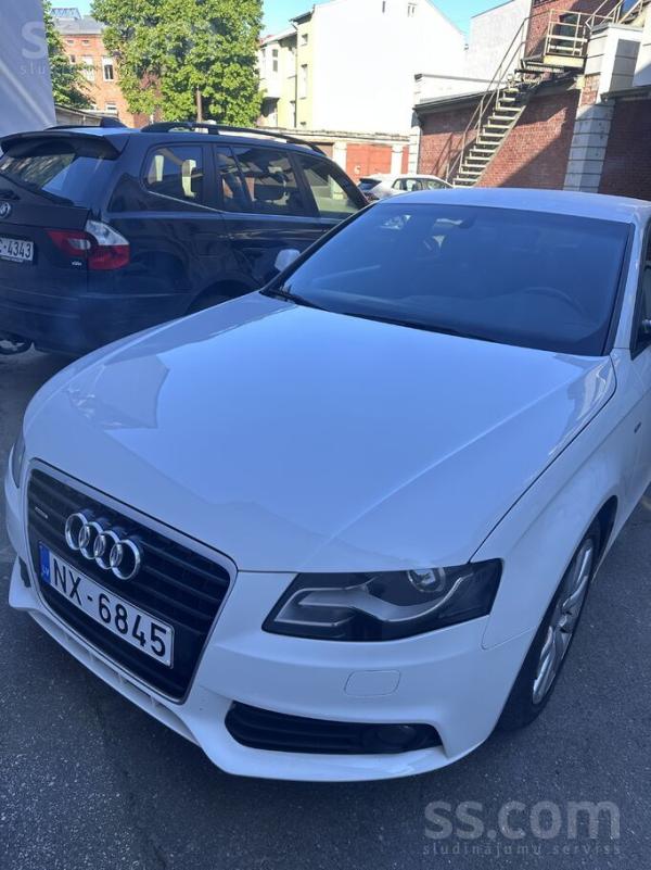 White Audi A4 2010 in Liepaja, with an engine capacity of 3.00 L and mileage of 304 thousand km for 7950 €, photo 1 on AUTOMOTO.COM.LV