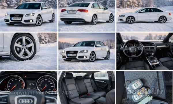 White Audi A4 2011 in Tallinn, with an engine capacity of 2.00 L and mileage of 180 thousand km for 10500 €, photo 2 on AUTOMOTO.COM.LV