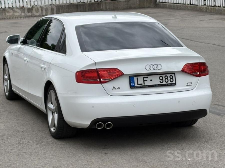 White Audi A4 2011 in Riga, with an engine capacity of 2.00 L and mileage of 0 thousand km for 8500 €, photo 5 on AUTOMOTO.COM.LV