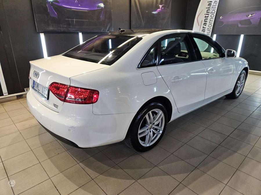 White Audi A4 2011 in Vilnius, with an engine capacity of 1.98 L and mileage of 172 thousand km for 5200 €, photo 6 on AUTOMOTO.COM.LV