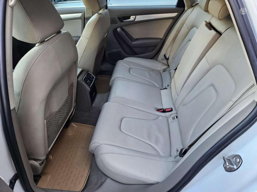 White Audi A4 2011 in Vilnius, with an engine capacity of 1.98 L and mileage of 172 thousand km for 5200 €, photo 16 on AUTOMOTO.COM.LV