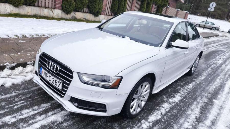 White Audi A4 2014 in Vilnius, with an engine capacity of 1.98 L and mileage of 175 thousand km for 7550 €, photo 2 on AUTOMOTO.COM.LV