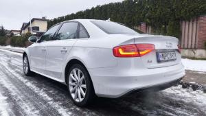 White Audi A4 2014 in Vilnius, with an engine capacity of 1.98 L and mileage of 175 thousand km for 7550 €, photo 5 on AUTOMOTO.COM.LV