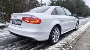 White Audi A4 2014 in Vilnius, with an engine capacity of 1.98 L and mileage of 175 thousand km for 7550 €, photo 8 on AUTOMOTO.COM.LV