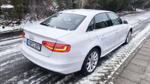 White Audi A4 2014 in Vilnius, with an engine capacity of 1.98 L and mileage of 175 thousand km for 7550 €, photo 9 on AUTOMOTO.COM.LV