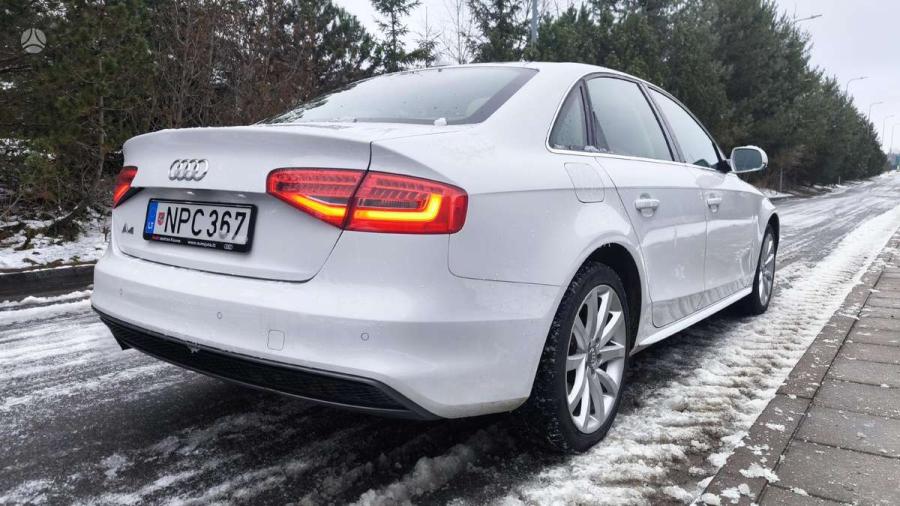 White Audi A4 2014 in Vilnius, with an engine capacity of 1.98 L and mileage of 175 thousand km for 7550 €, photo 10 on AUTOMOTO.COM.LV