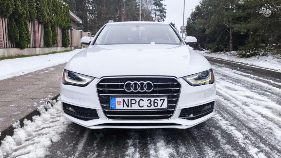 White Audi A4 2014 in Vilnius, with an engine capacity of 1.98 L and mileage of 175 thousand km for 7550 €, photo 12 on AUTOMOTO.COM.LV
