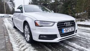 White Audi A4 2014 in Vilnius, with an engine capacity of 1.98 L and mileage of 175 thousand km for 7550 €, photo 13 on AUTOMOTO.COM.LV