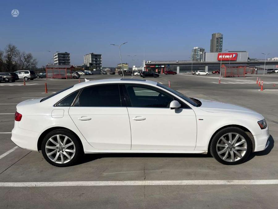 White Audi A4 2014 in Vilnius, with an engine capacity of 1.98 L and mileage of 141 thousand km for 7800 €, photo 2 on AUTOMOTO.COM.LV
