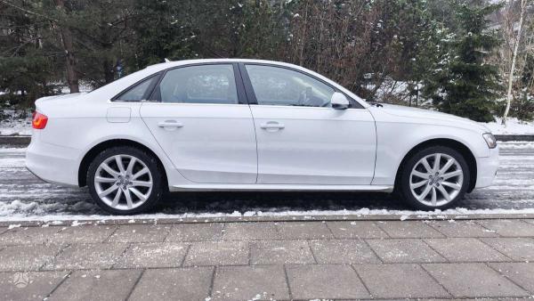 White Audi A4 2014 in Vilnius, with an engine capacity of 1.98 L and mileage of 175 thousand km for 7600 €, photo 8 on AUTOMOTO.COM.LV