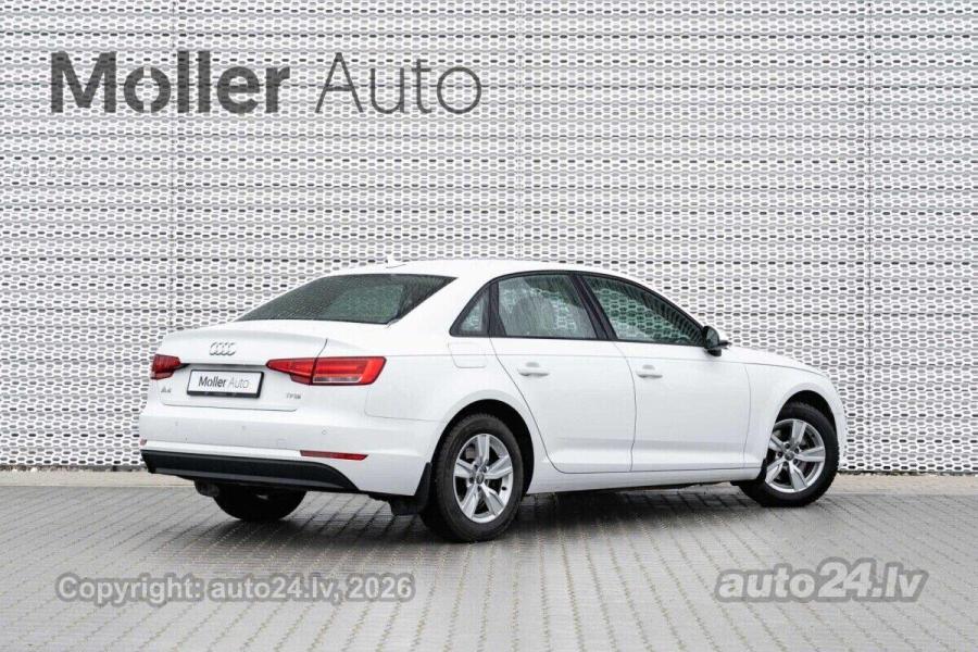 White Audi A4 2017 in Riga, with an engine capacity of 1.40 L and mileage of 132 thousand km for 16243 €, photo 4 on AUTOMOTO.COM.LV