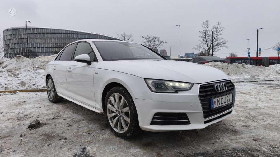 Balts Audi A4 2017 Viļņa, ar dzinēja tilpumu 1.98 L un nobraukumu 157 tūkst. km par 15600 €, foto 1 vietnē AUTOMOTO.COM.LV
