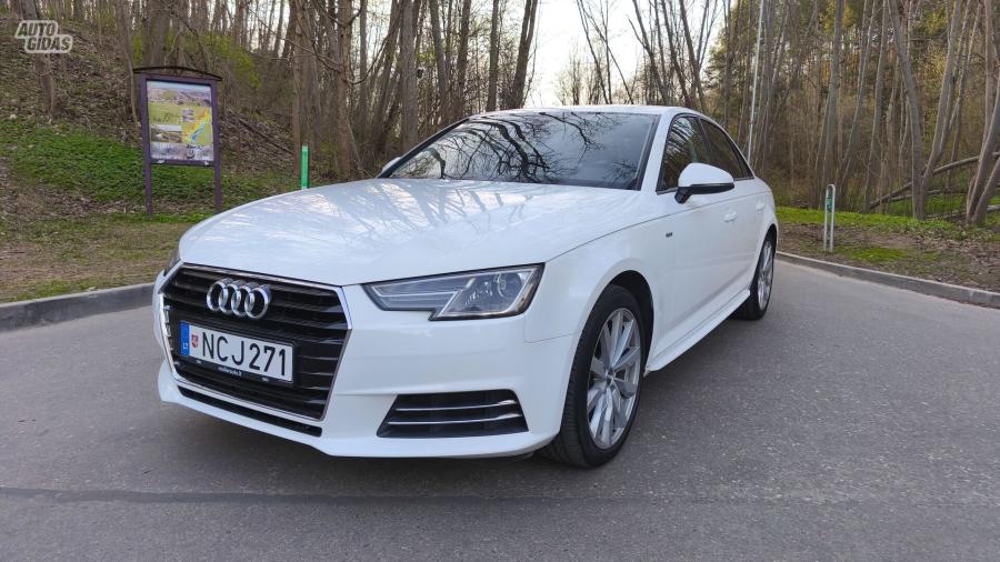 White Audi A4 2017 in Vilnius, with an engine capacity of 2.00 L and mileage of 160 thousand km for 14400 €, photo 1 on AUTOMOTO.COM.LV