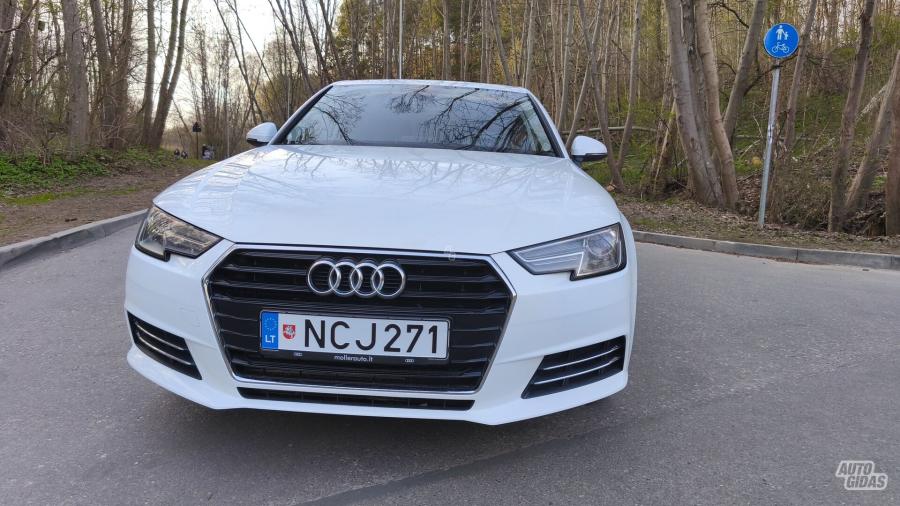 White Audi A4 2017 in Vilnius, with an engine capacity of 2.00 L and mileage of 160 thousand km for 14400 €, photo 3 on AUTOMOTO.COM.LV