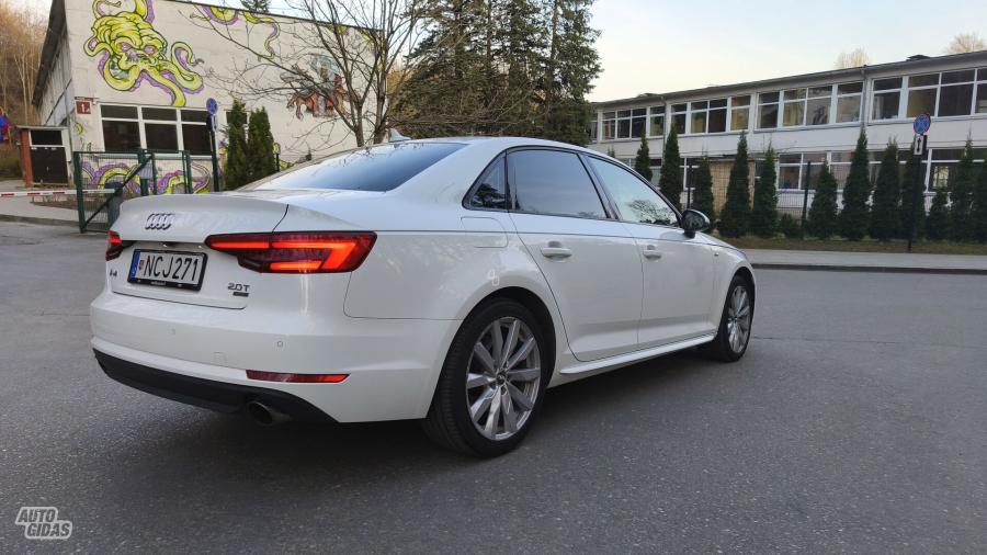 White Audi A4 2017 in Vilnius, with an engine capacity of 2.00 L and mileage of 160 thousand km for 14400 €, photo 9 on AUTOMOTO.COM.LV